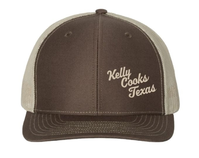Kelly Cooks Texas Richardson Trucker Cap - Tan & Chocolate – Kelly ...